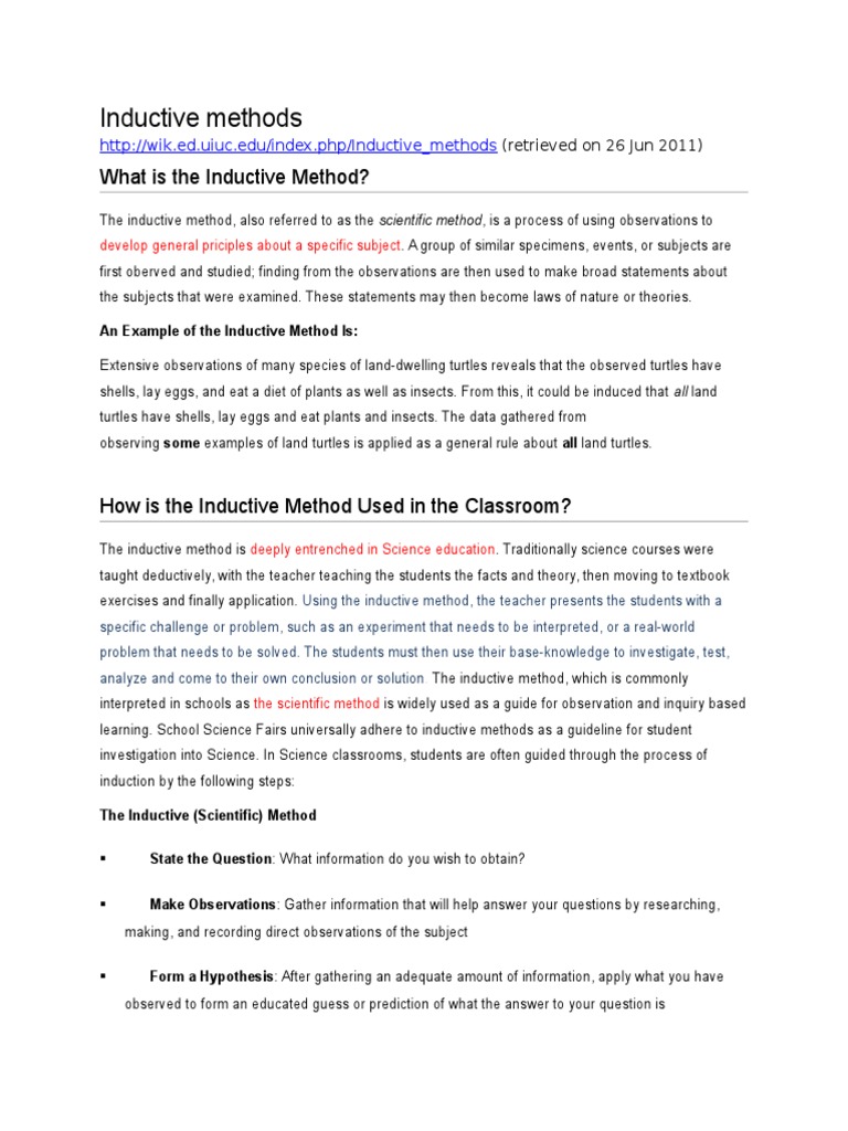 Inductive - Deductive Methods | PDF | Inductive Reasoning | Argument