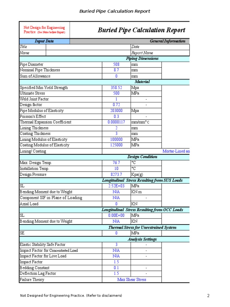 Buried Pipe | PDF | Bending | Chemical Engineering