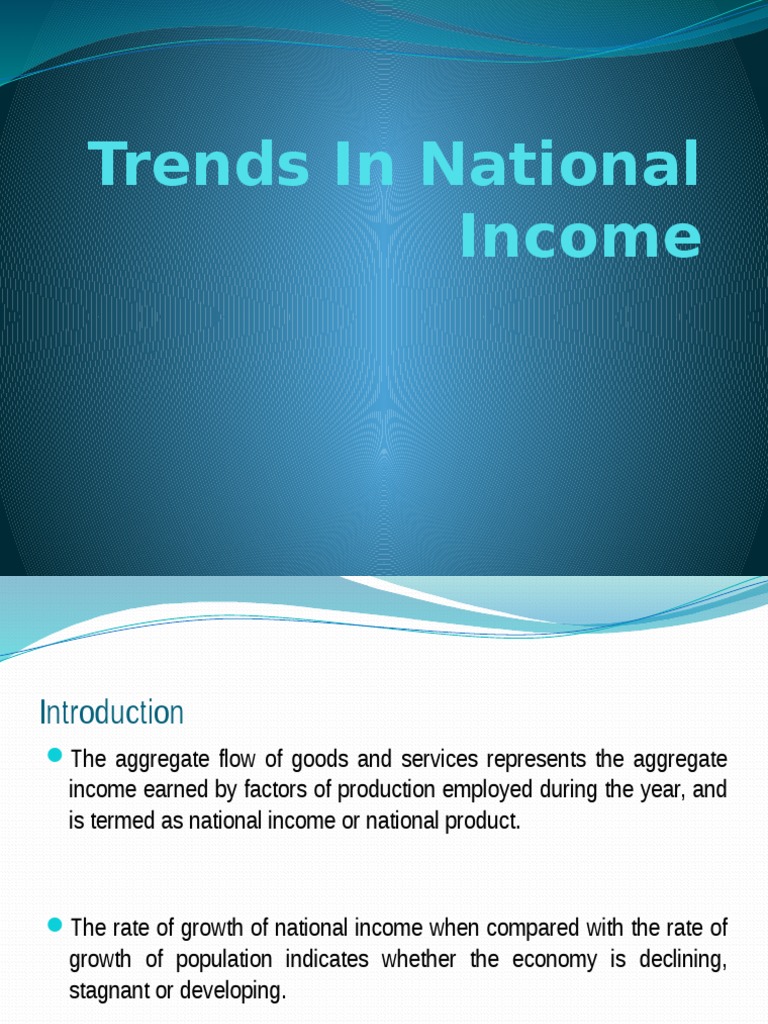 Trends in India's National Income | PDF | Measures Of National Income ...