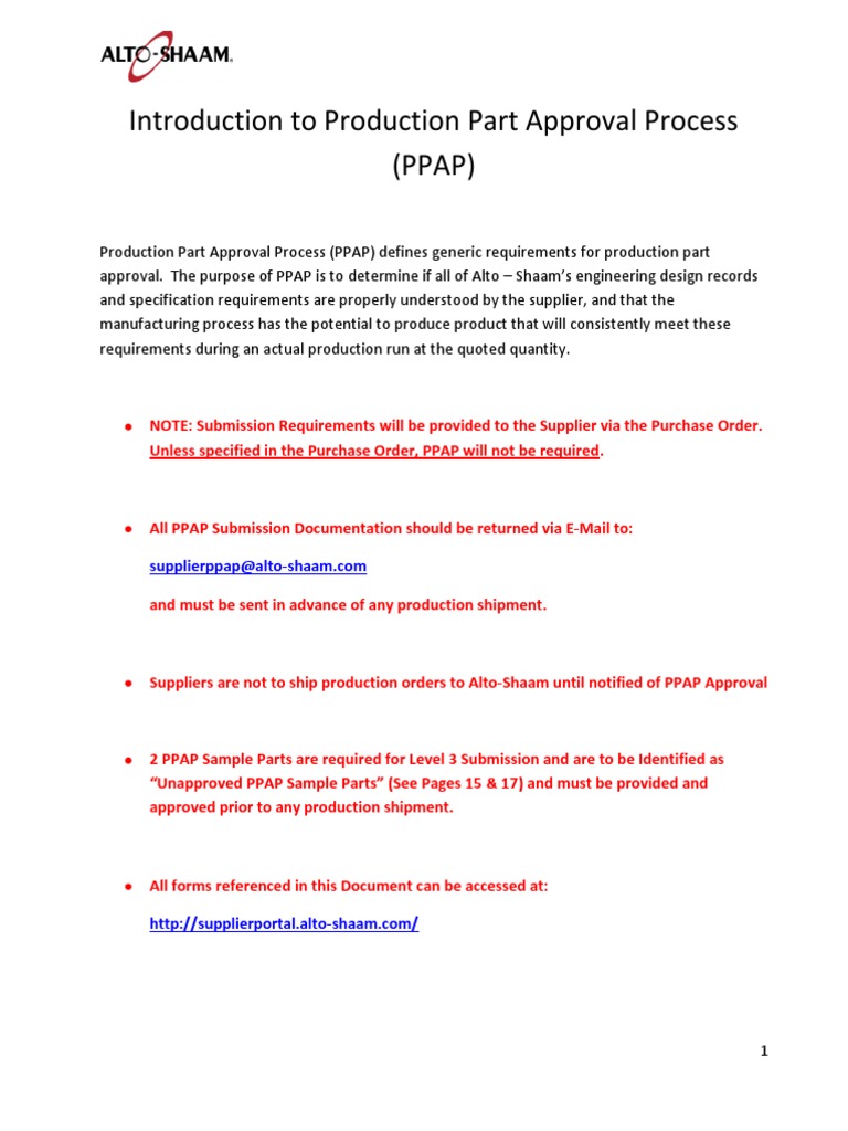 Supplier PPAP Manual 71813 | PDF | Specification (Technical Standard ...
