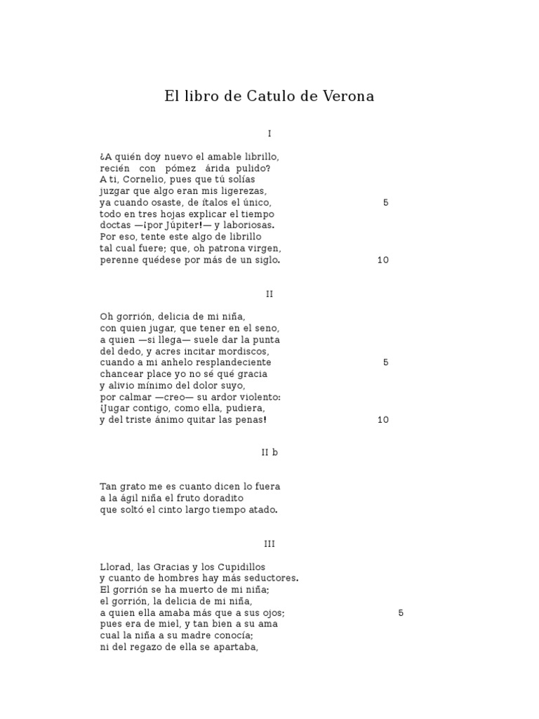 Poemas de Catulo: Amor y Pérdida | PDF | Naturaleza