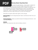 Gummy Bear Dissection Supplementary Activity | PDF