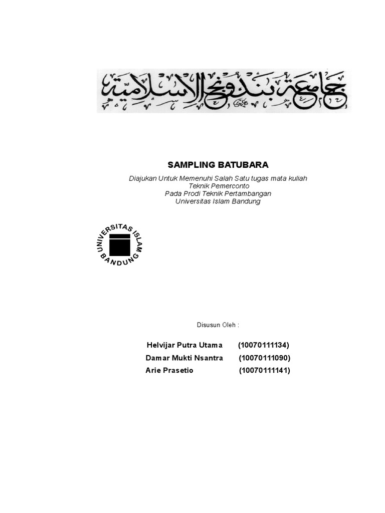Sampling Batubara | PDF