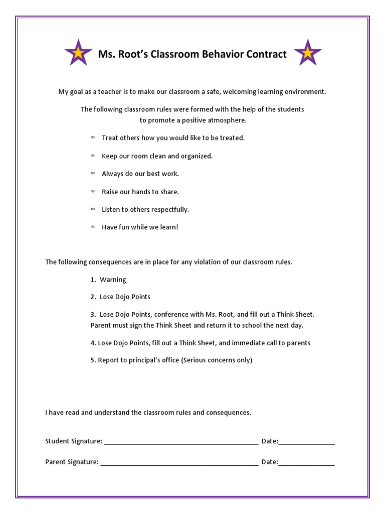 Classroom Management Plan | PDF | Classroom | Cognition