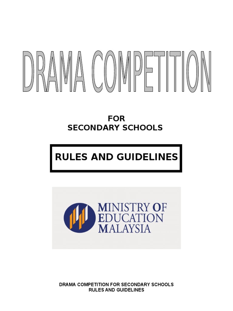Drama Rules and Regulations | PDF