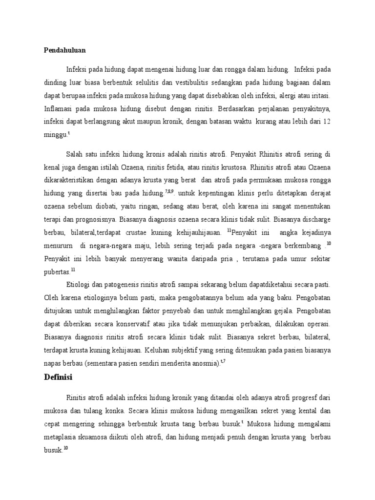 Rinitis Atrofi: Gejala dan Diagnosis | PDF | Kesehatan Holistik