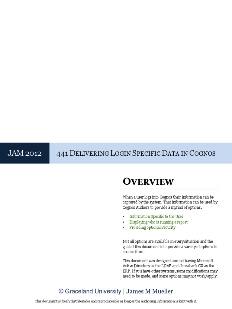 Cognos Session Parameters | PDF | Parameter (Computer Programming) | Namespace