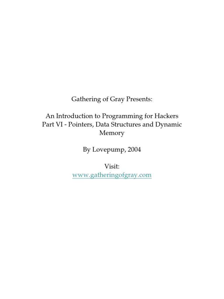 Gathering of Gray Presents: An Introduction To Programming For Hackers ...