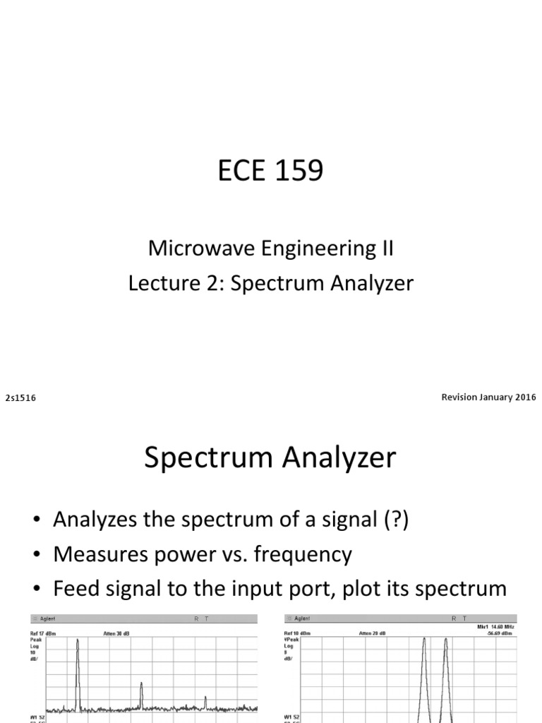 Spectrum Analyzer Tutorial Pdf Bandwidth Signal Processing