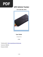 Gps - Tracker Manual | PDF | Global Positioning System | Gsm