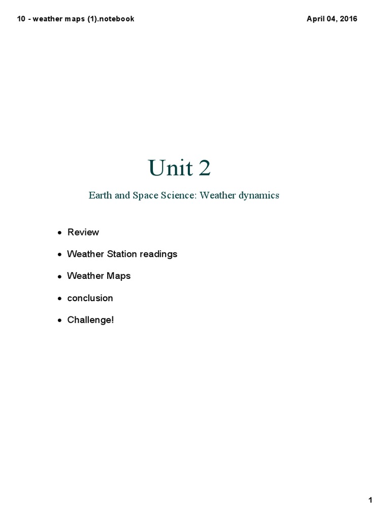 Weather Maps | PDF | Science & Mathematics