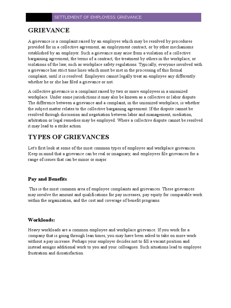 GRIEVANCE | PDF | Mediation | Collective Bargaining