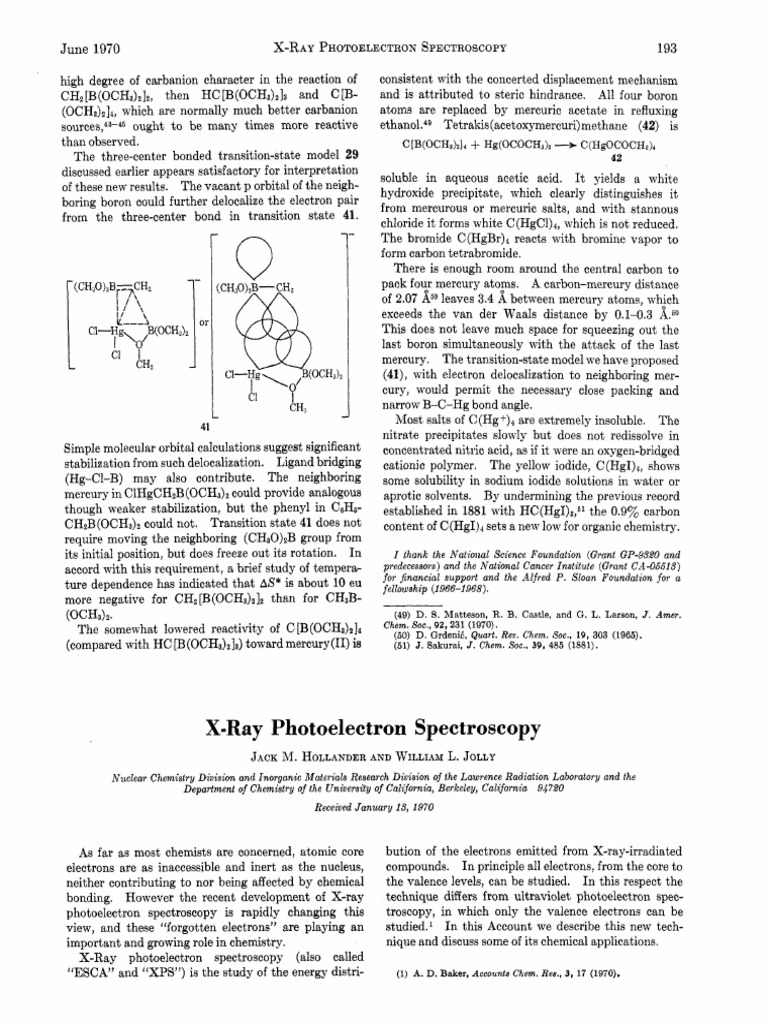 Xps (X-Ray Photoelectron Spectroscopy) | PDF | X Ray Photoelectron ...