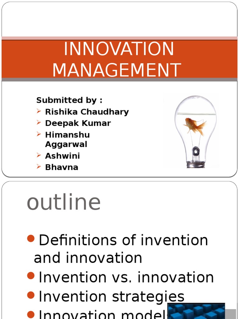 Innovation Management | PDF | Innovation | Business Economics