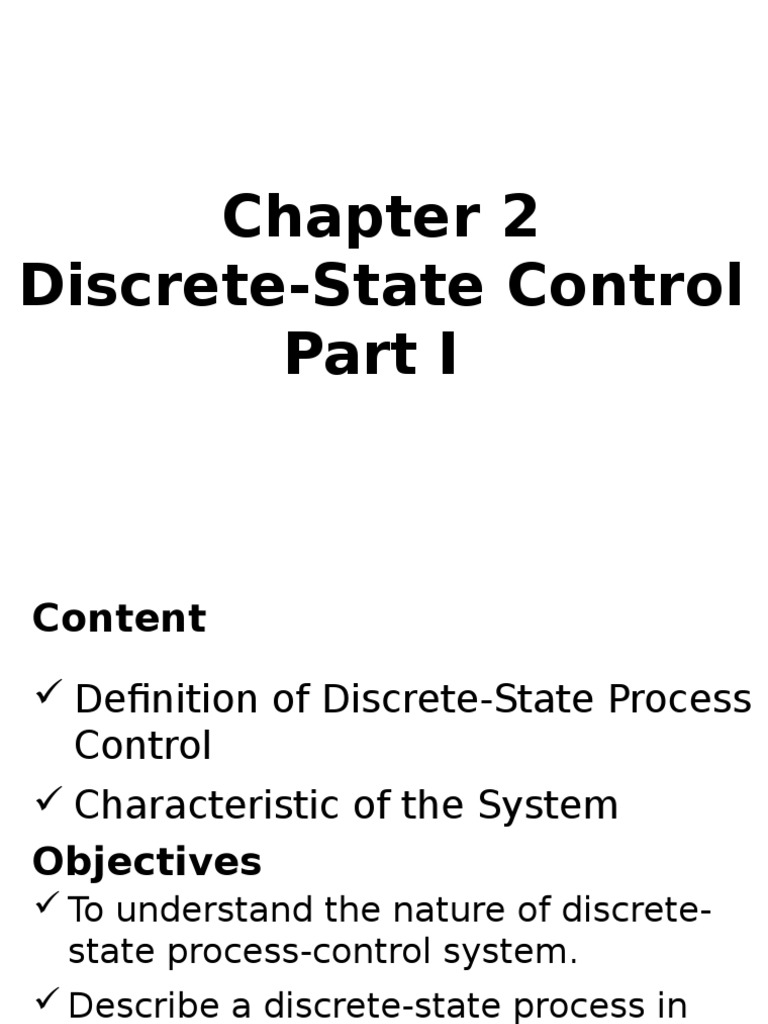 Chapter 2 - Discrete-State Control Part I | PDF | Instrumentation ...