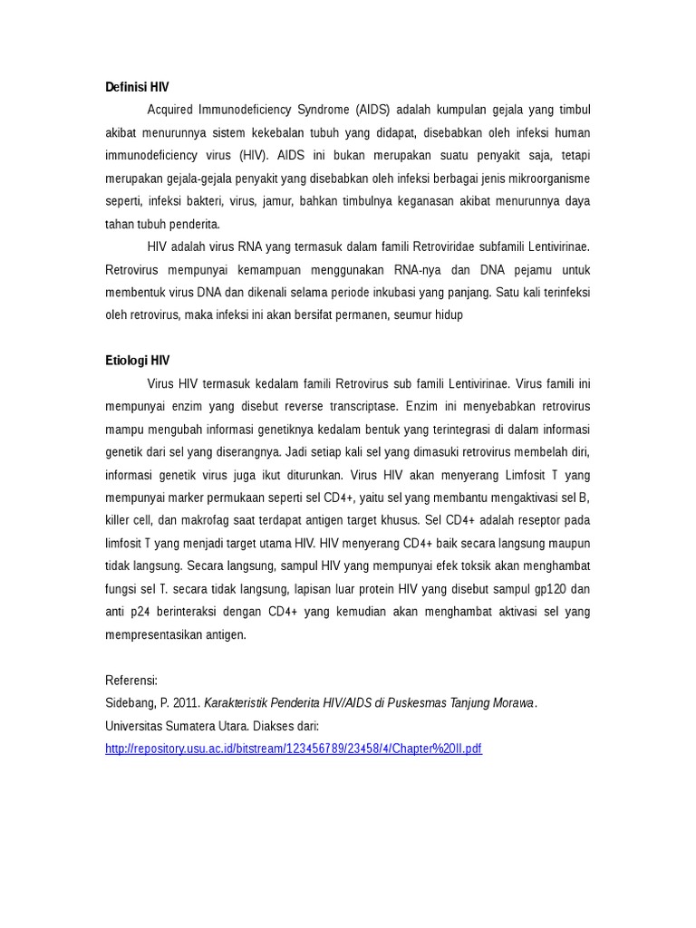 Definisi, Etiologi HIV | PDF | Sains & Matematika