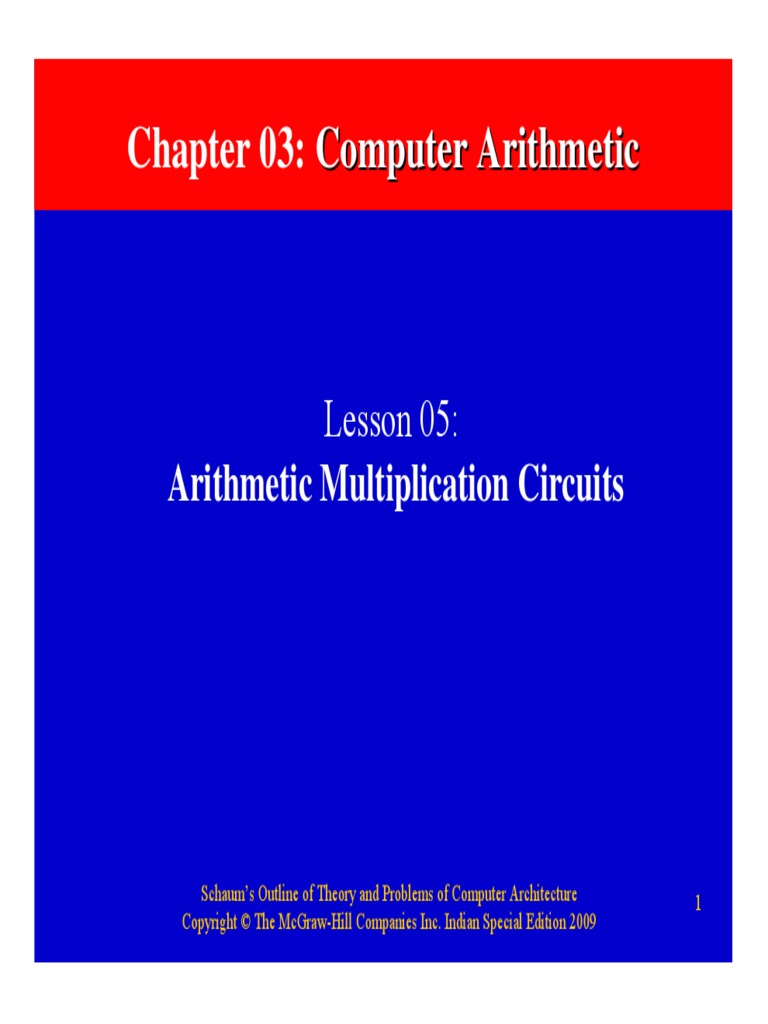 Comp Arch CH 03 L05 Booth Algor | PDF | Multiplication | Algorithms And ...