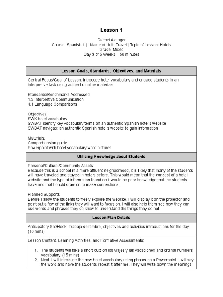 Learning Segment Lesson Plans | PDF | Educational Assessment | Lesson Plan
