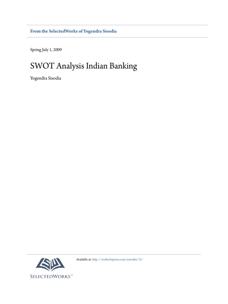 SWOT Analysis of Banking Sector | PDF | Banks | Economic Growth
