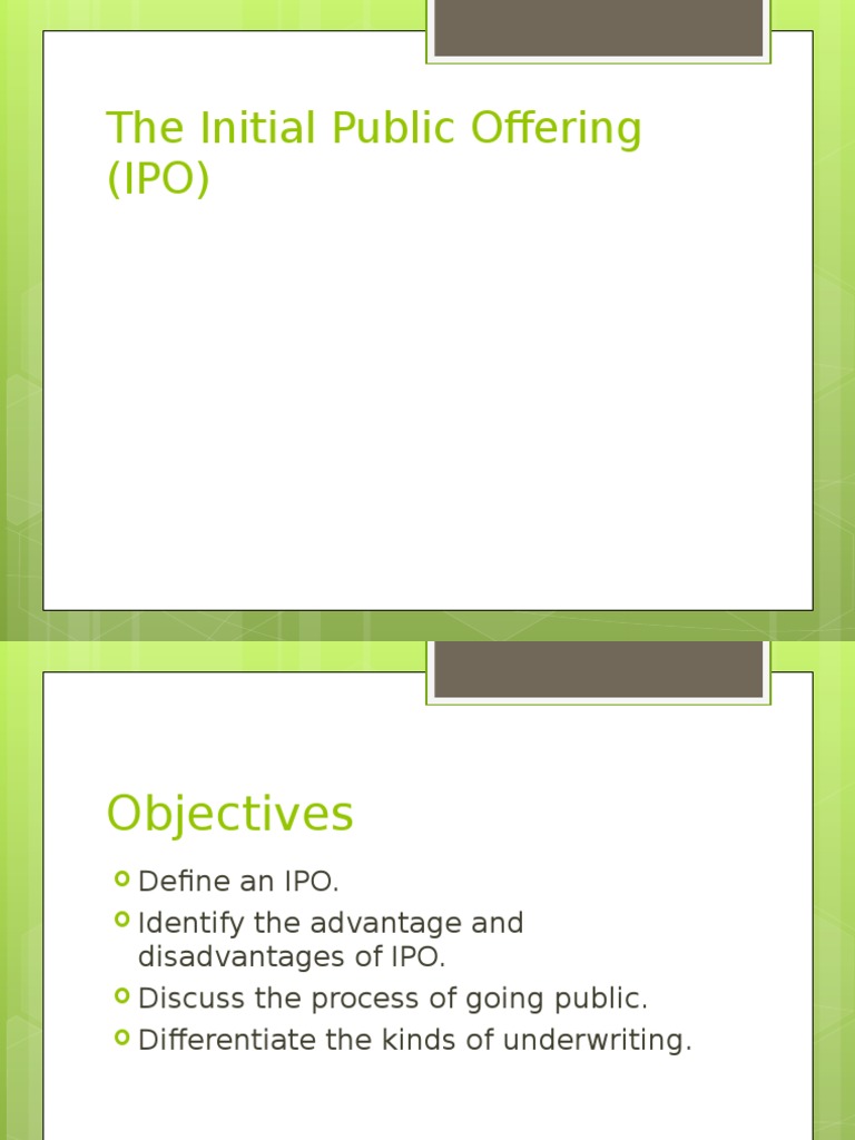 Ipo | PDF | Initial Public Offering | Underwriting
