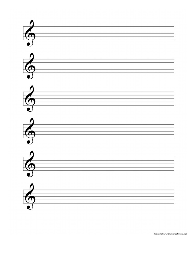 Folha de Partitura em Branco