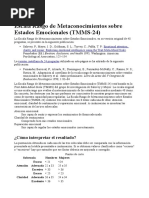 Adaptación TMMS-24 (Trait Meta-Mood Scale) | PDF | Las emociones ...