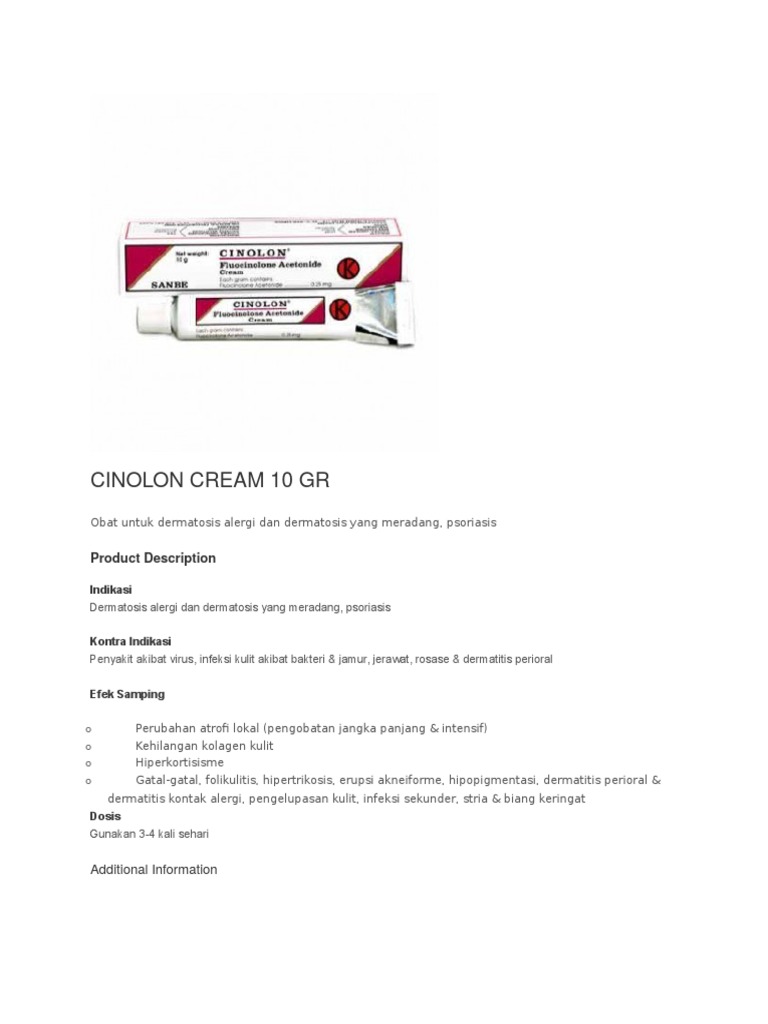 Cinolon Cream 10 GR | PDF