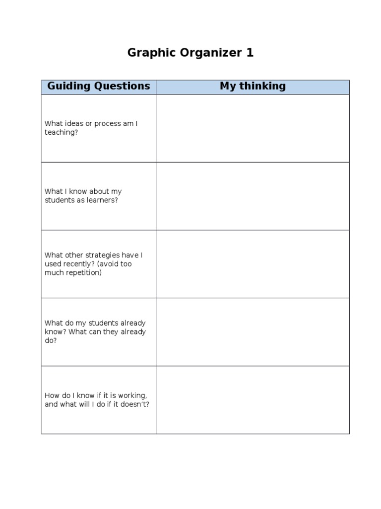 Graphic Organizer 1 | PDF | Career & Growth