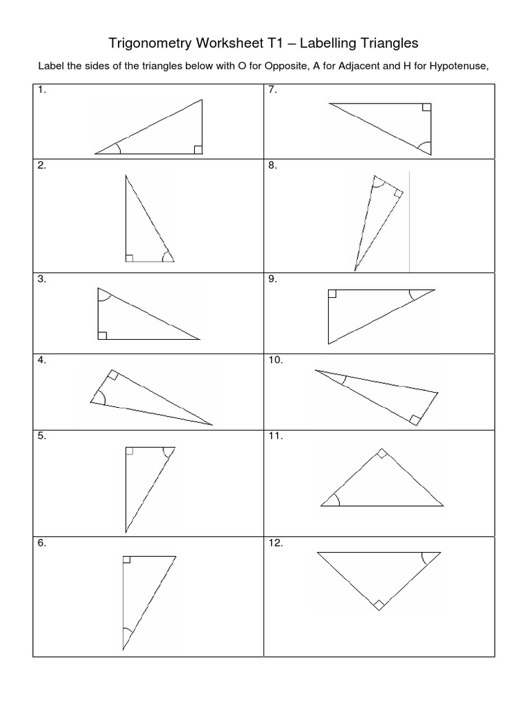 Labelling Triangles in Trigonometry | PDF | Trigonometric Functions | Sine