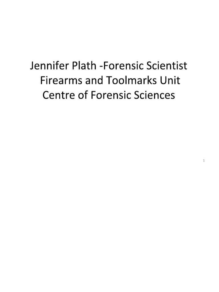 Firearm Analysis | PDF