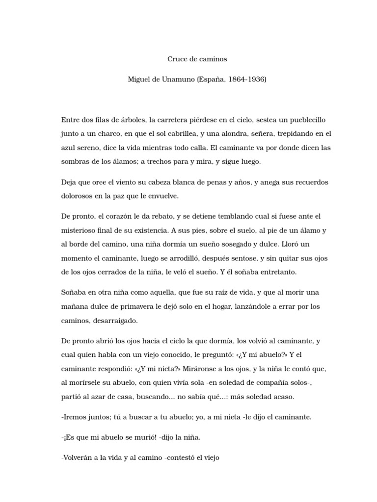 Miguel de Unamuno - Cruce de Caminos | PDF | Religión y creencia | Biblia