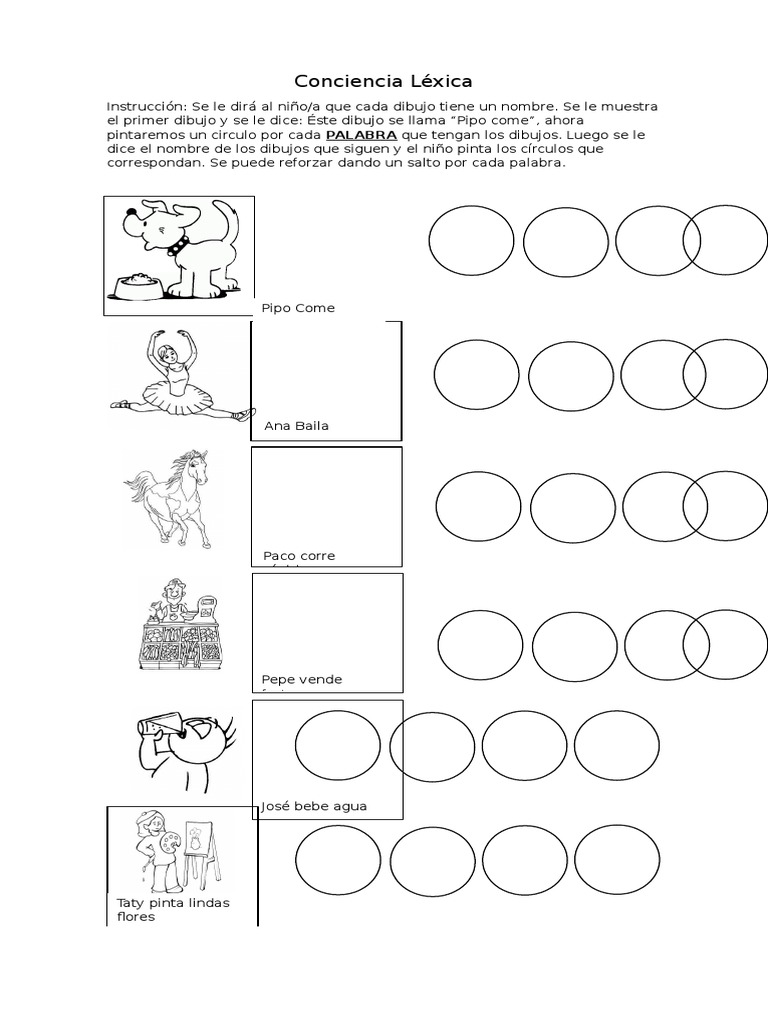 Conciencia Léxica Tarea | PDF