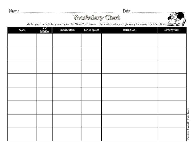 Vocabulary Worksheet for Students | PDF
