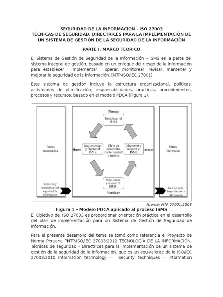 Seguridad de La Informacion Iso 27003 v3 | PDF