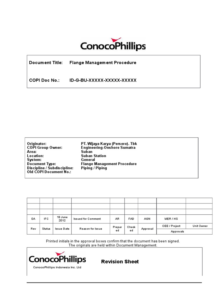 Flange Management Procedure | Mechanical Engineering