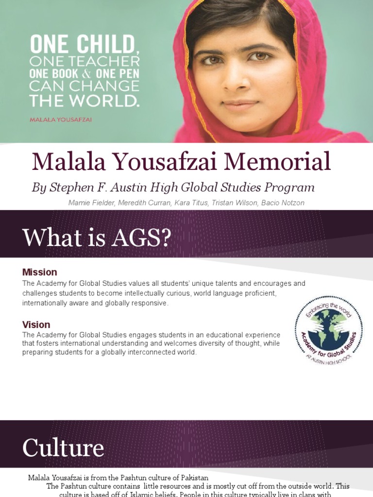 Malala Yousafzai Presentation | PDF | Malala Yousafzai | Identity Politics