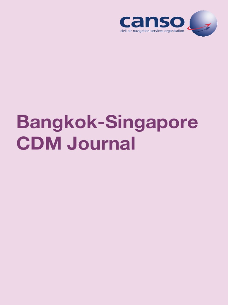 Bangkok-Singapore CDM Journal | PDF | Air Traffic Control | Airport