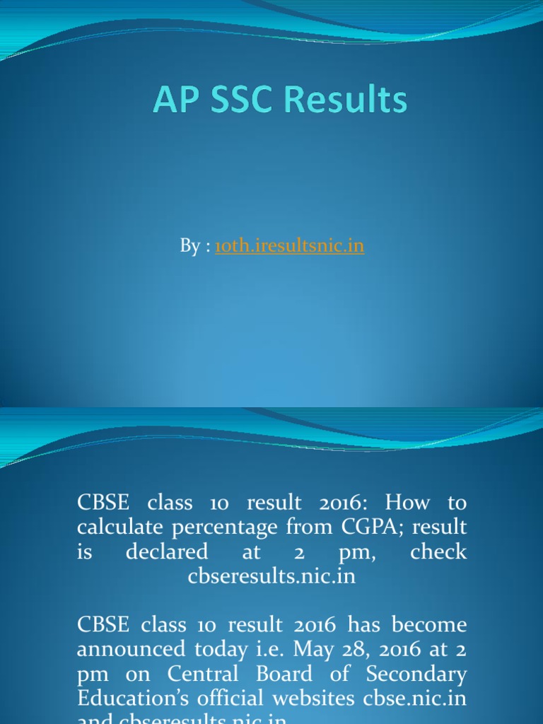 AP SSC Results | PDF