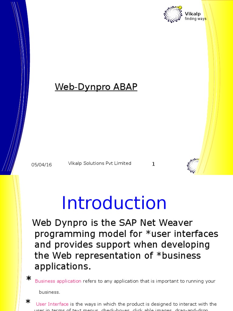 Web-Dynpro ABAP | PDF | Model–View–Controller | Component Based Software Engineering