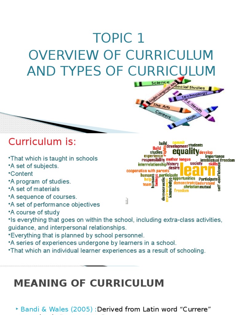 Understanding Curriculum Types and Definitions | PDF | Curriculum ...