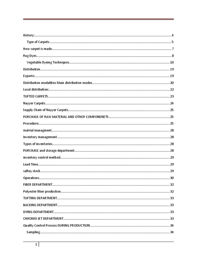 Supply Chain MGT Report | PDF | Carpet | Weaving