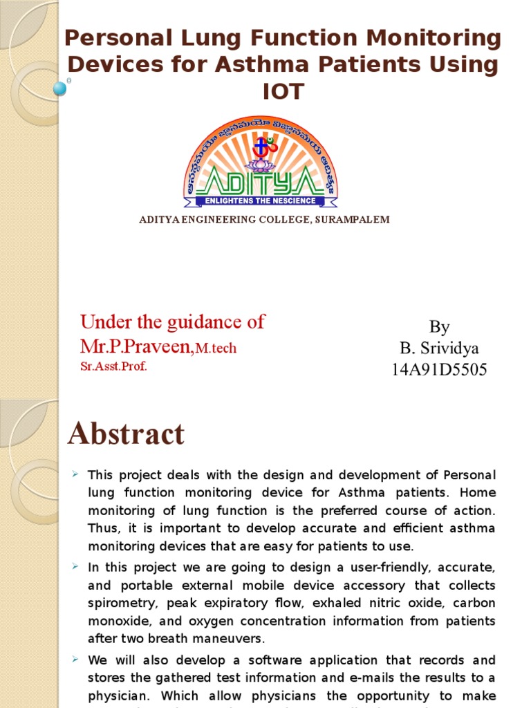 1personal Lung Function Monitoring Devices For Asthma Patients | PDF ...