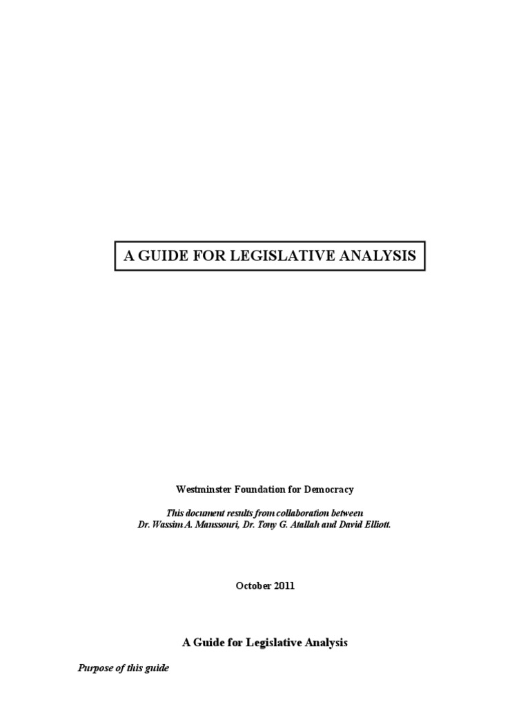 A Guide For Legislative Anyalsis | PDF | Policy | Ex Post Facto Law