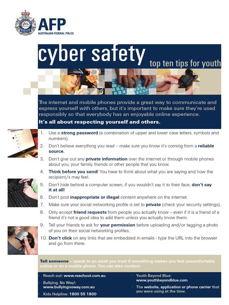 Cyber Safety Tips for Youth Online | PDF