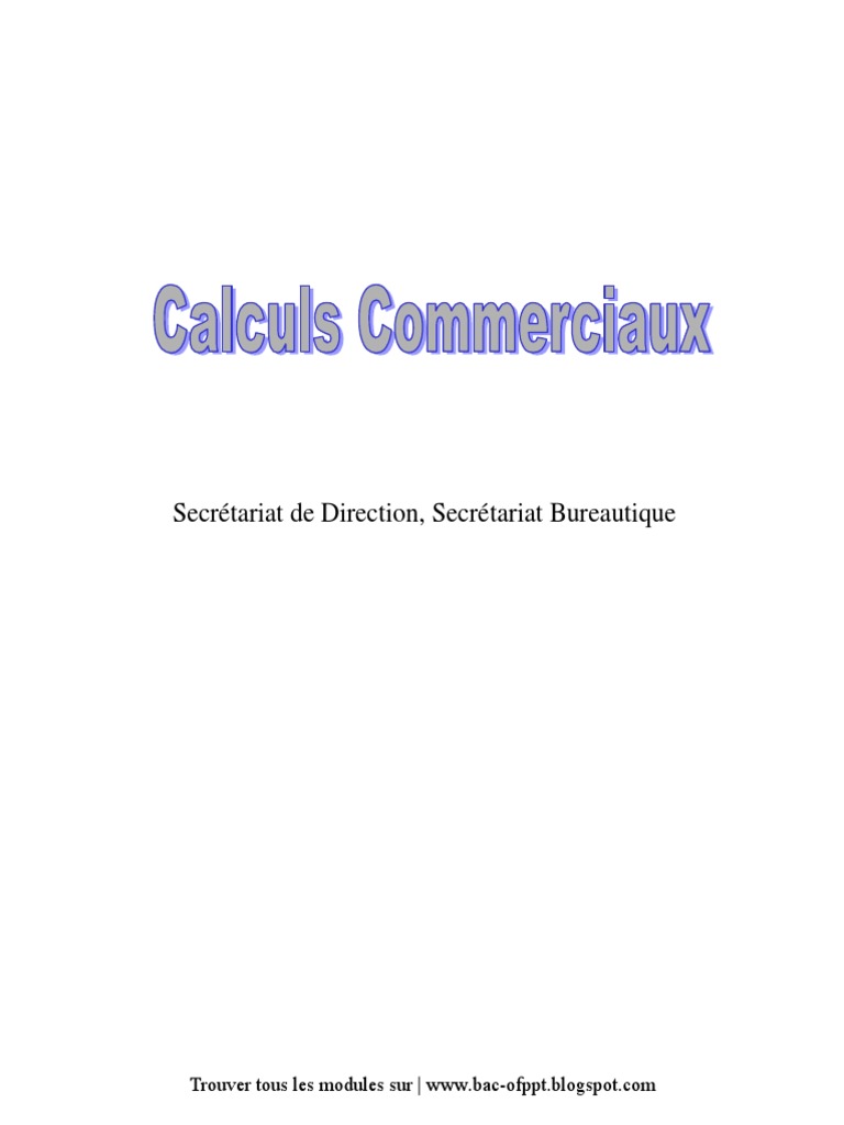 M12-Calculs Commerciaux TSB PDF | PDF