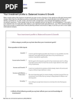 Risk Profile Questionnaire PDF | PDF | Investment Fund | Investor