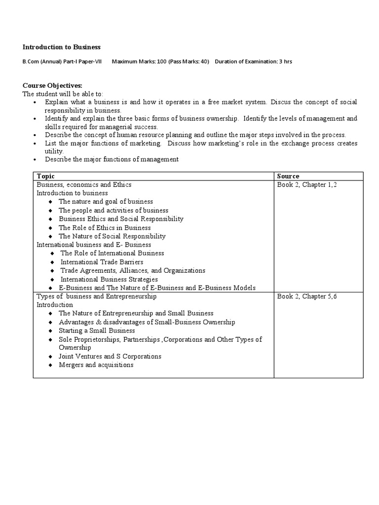 P I 7 Introduction To Business | PDF | Small Business | Business
