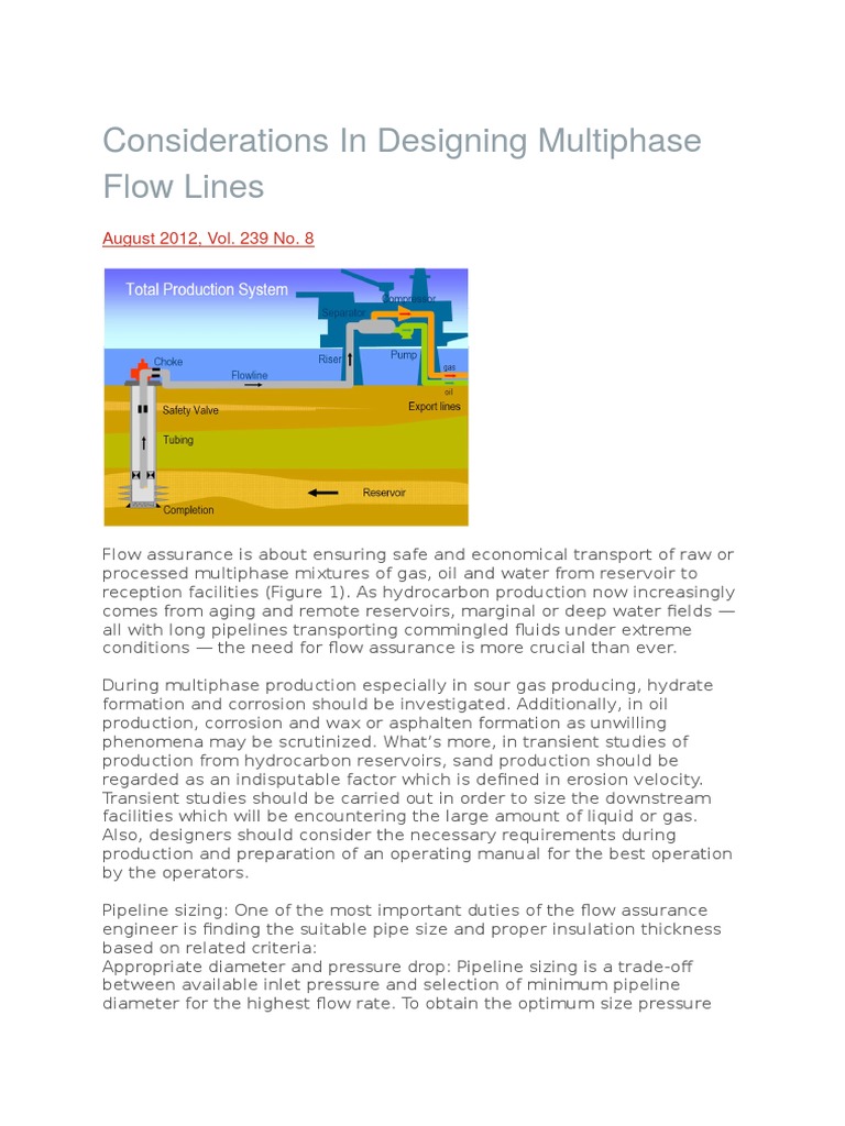 Considerations in Designing Multiphase Flow Lines | PDF | Fluid ...