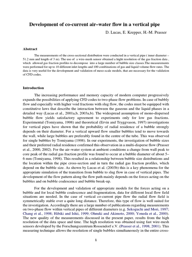 CFD Model Validation for Bubbly Flow | PDF | Applied And Interdisciplinary Physics | Materials ...