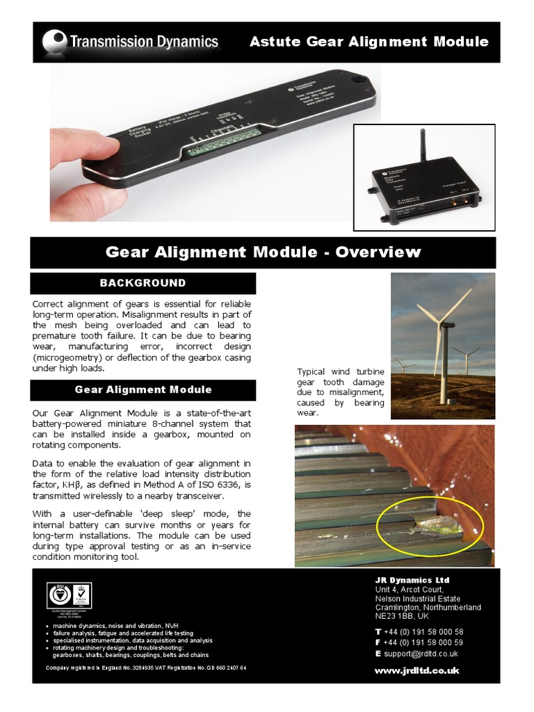 Astute Gear Alignment Module | PDF | Gear | Transmission (Mechanics)